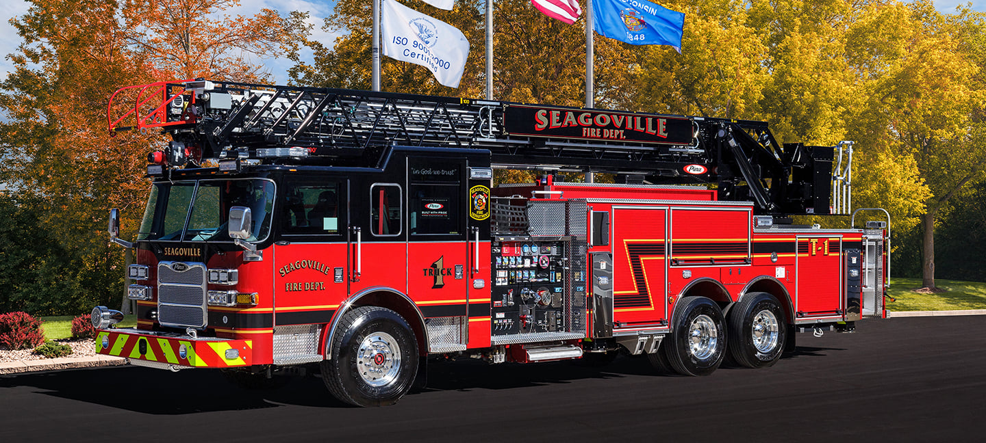 100' Heavy Duty Steel Aerial Ladder | Pierce Mfg