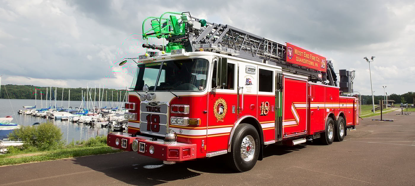 105' Heavy Duty Steel Aerial Ladder | Pierce Mfg